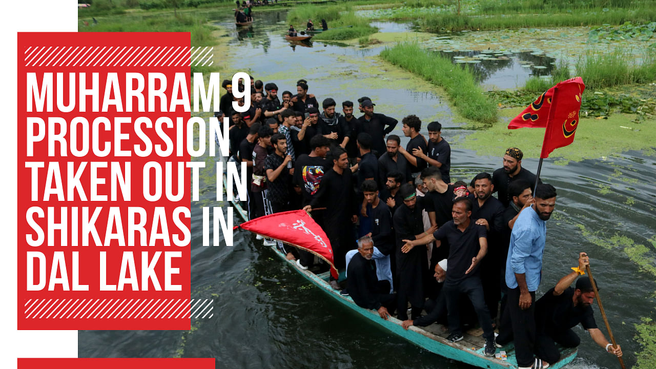 Video | Muharram 9 procession taken out in Shikaras in Dal Lake - Greater Kashmir