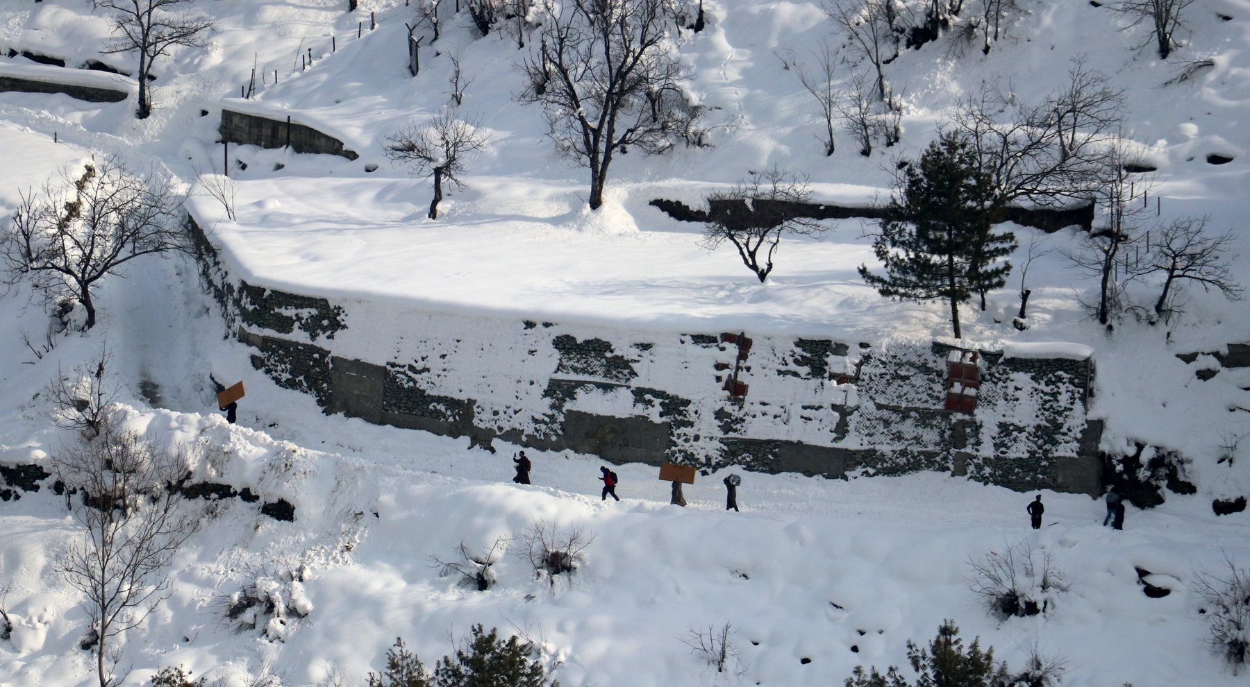 Snowfall in upper reaches