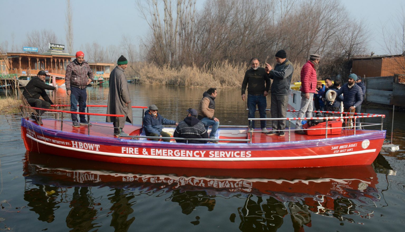In Photos: Fire & Emergency boat makes first float in Dal Lake ...